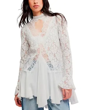 Free People First Crush Lace Tunic - Ivory