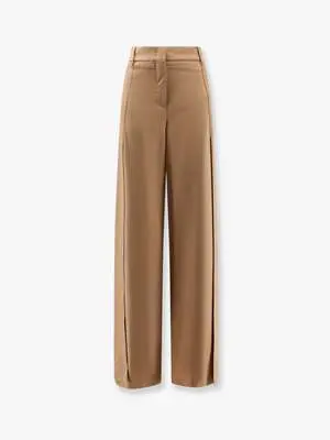 SEMICOUTURE Virgin Wool Blend Trousers - Beige