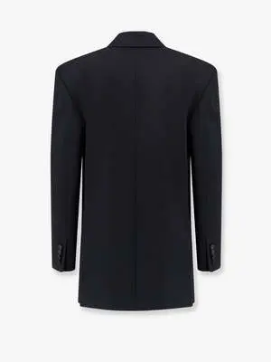 Saint Laurent Wool Tuxedo Blazer With Silk Lining