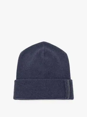 Brunello Cucinelli Cashmere Beanie With Monili Detail - Blue
