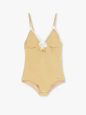 Chloé Top Body With Lace Details - Beige