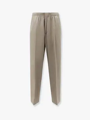 Bottega Veneta Light Wool Trousers With Drawstring - Beige