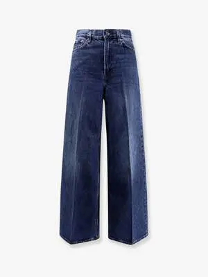 TOTEME Organic Cotton Wide Leg Jeans - Blue
