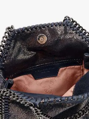 Stella McCartney Falabella Tiny Shiny Shaggy Deer Crossbody Bag - Blue