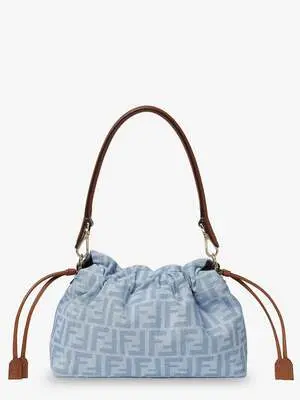 Fendi Mamma Baguette Light Denim Crossbody Bag