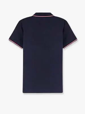 Moncler Cotton Polo Shirt With Logo Patch