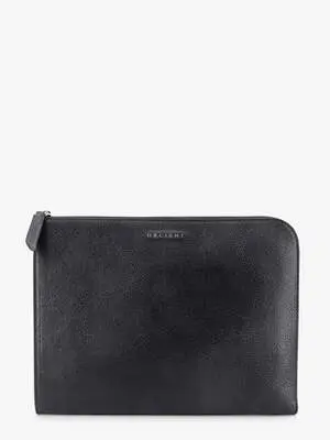 Orciani Lagoon Leather Briefcase - Black