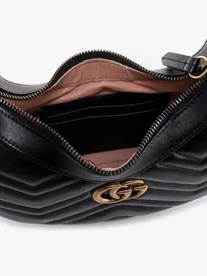 Gucci Gg Marmont Quilted Leather Shoulder Bag - Black