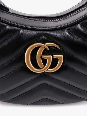 Gucci Gg Marmont Quilted Leather Shoulder Bag - Black