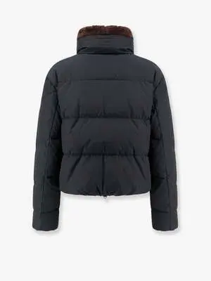 Brunello Cucinelli Down Jacket With Shearling Collar