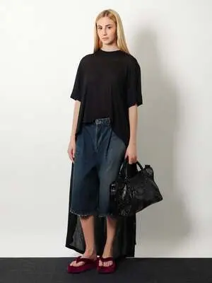 Balenciaga Le City Medium Leather Handbag - Black