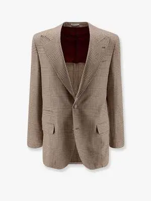Brunello Cucinelli Singlebreasted Wool And Cashmere Blazer - Beige