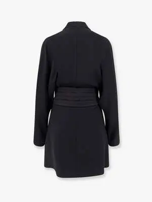 Brunello Cucinelli Chemisier Dress With Tuxedo-style Band