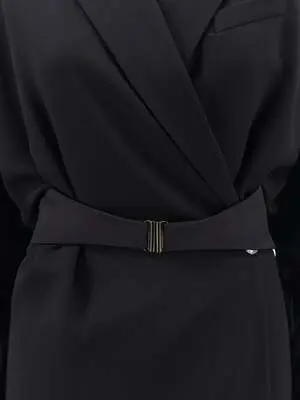 Brunello Cucinelli Chemisier Dress With Tuxedo-style Band
