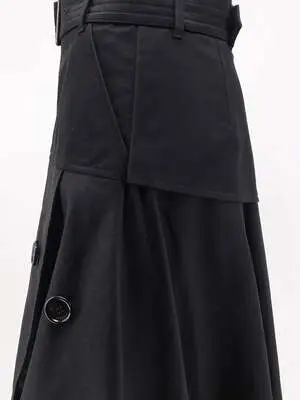 Burberry Heather Asymmetrical Trench Skirt