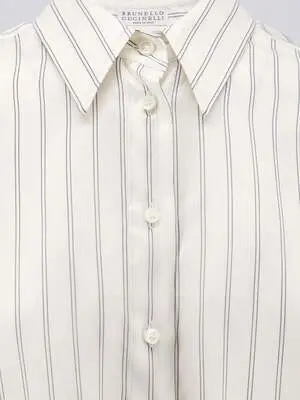Brunello Cucinelli Striped Silk Shirt