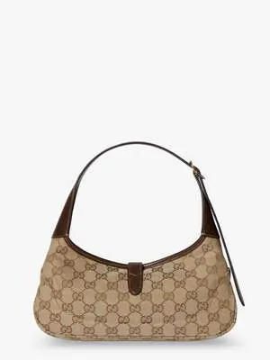 Gucci Jackie Slim Gg Fabric And Leather Shoulder Bag