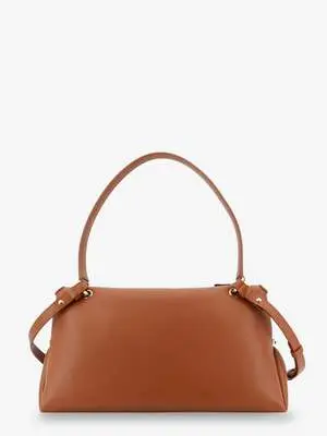 FERRAGAMO Leather Shoulder Bag With Gancini Detail
