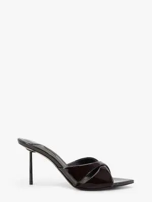 LE SILLA Shirley Patent Leather Sandals - Brown