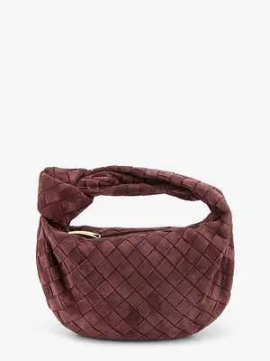 Bottega Veneta Mini Jodie Intrecciato Suede Handbag - Purple