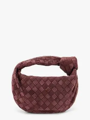 Bottega Veneta Mini Jodie Intrecciato Suede Handbag - Purple