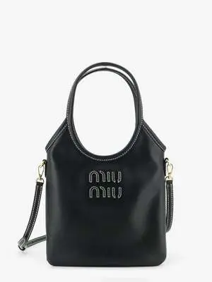 Miu Miu Ivy Leather Crossbody Bag - Black