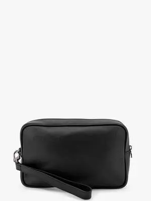 Kiton Leather Clutch With Logo