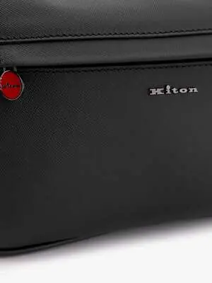 Kiton Leather Clutch With Logo
