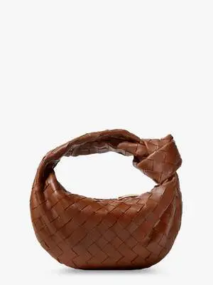 Bottega Veneta Mini Jodie Leather Handbag - Brown