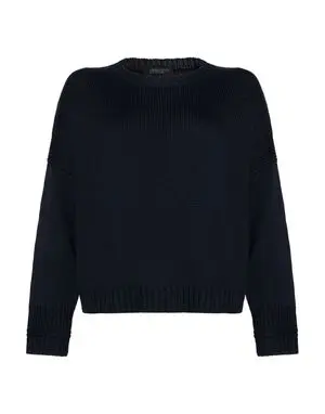 ARAGONA Merino Wool Oversized Crewneck Sweater