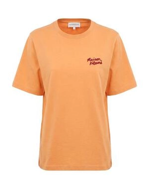 Maison Kitsuné Embroidered Logo Cotton T-shirt - Orange