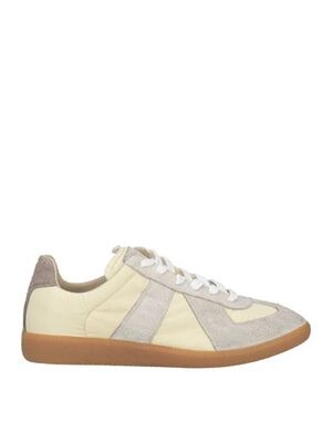 MAISON MARGIELA Sneakers Ivory Size Leather, Textile Fibers - White