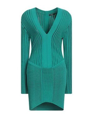 Balmain Mini Dress Emerald Size Viscose, Polyester - Green