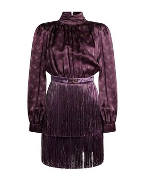 Elisabetta Franchi Mini Dress Plum Size Silk, Acetate, Viscose, Polyester - Purple