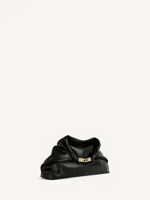 Balmain Dinner At 8 Medium Bag In Smooth Leather - Black