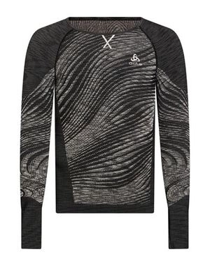 ODLO T-shirt Charcoal Size Recycled Polyester, Recycled Polyamide, Polyamide, Recycled Elastane, Elastane - Grey