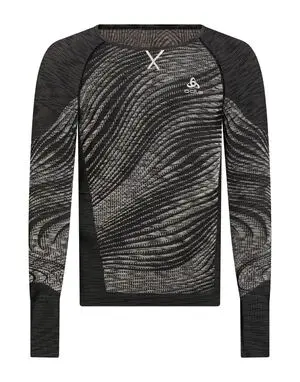 ODLO T-shirt Charcoal Size Recycled Polyester, Recycled Polyamide, Polyamide, Recycled Elastane, Elastane