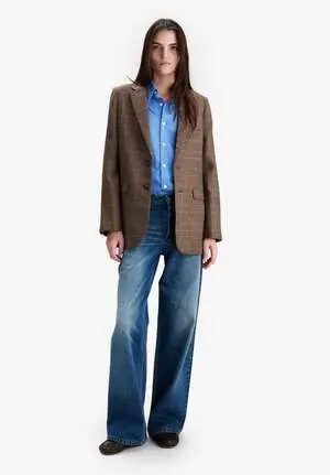 A.p.c. Check Wool Blazer - Brown