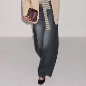 ME+EM Striped Slim Fit Knit Top With Tie Detail