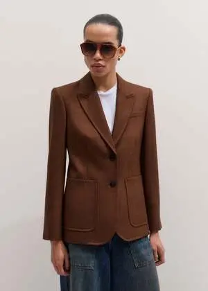 ME+EM Sharp Shoulder Contour Blazer