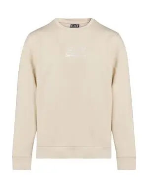 EA7 Sweatshirt Cream Size Cotton, Polyester