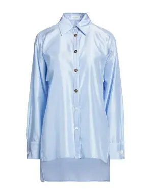 FERRAGAMO Shirt Sky Size Silk, Polyester