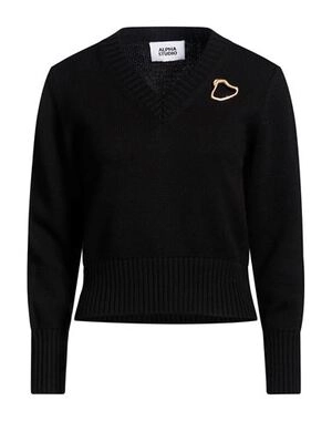 Alpha Studio Sweater Size Merino Wool - Black