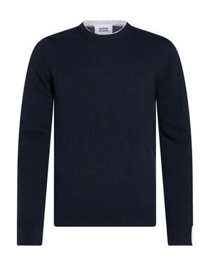 Alpha Studio Sweater Burgundy Size Geelong Wool - Blue