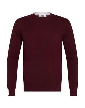 Alpha Studio Sweater Burgundy Size Geelong Wool