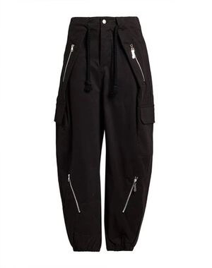 DISCLAIMER Pants Ivory Size Cotton, Elastane - Black