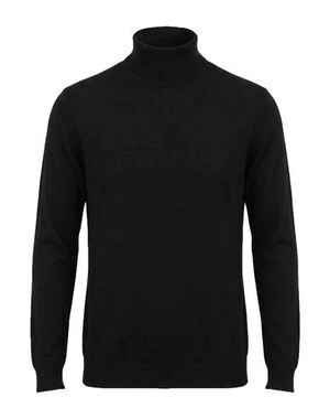 LARDINI Wool, Silk, And Cashmere Blend Turtleneck Sweater - Black