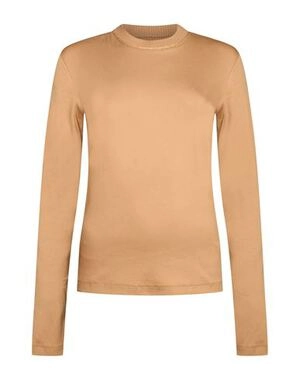 Fabiana Filippi T-shirt Camel Size Cotton, Elastane, Virgin Wool, Synthetic Fibers, Silk - Beige