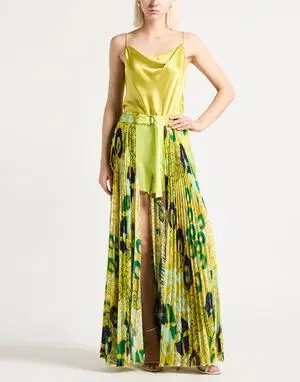 BABYLON Divided Skirt With Floral Print And Belt