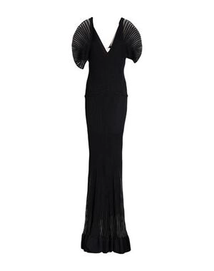 CIRCUS HOTEL Maxi Dress Apricot Size Viscose, Polyamide - Black